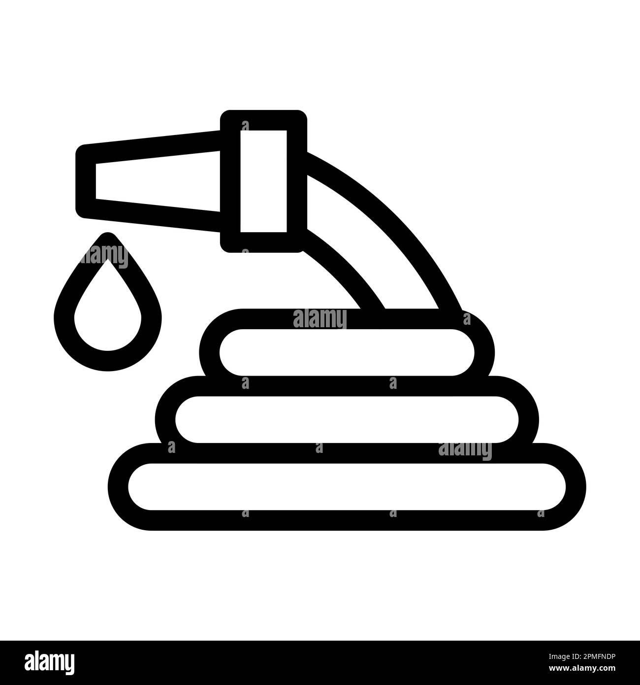Water Hose Vector Thick Line Icon For Personal And Commercial Use Stock Photo - Alamy