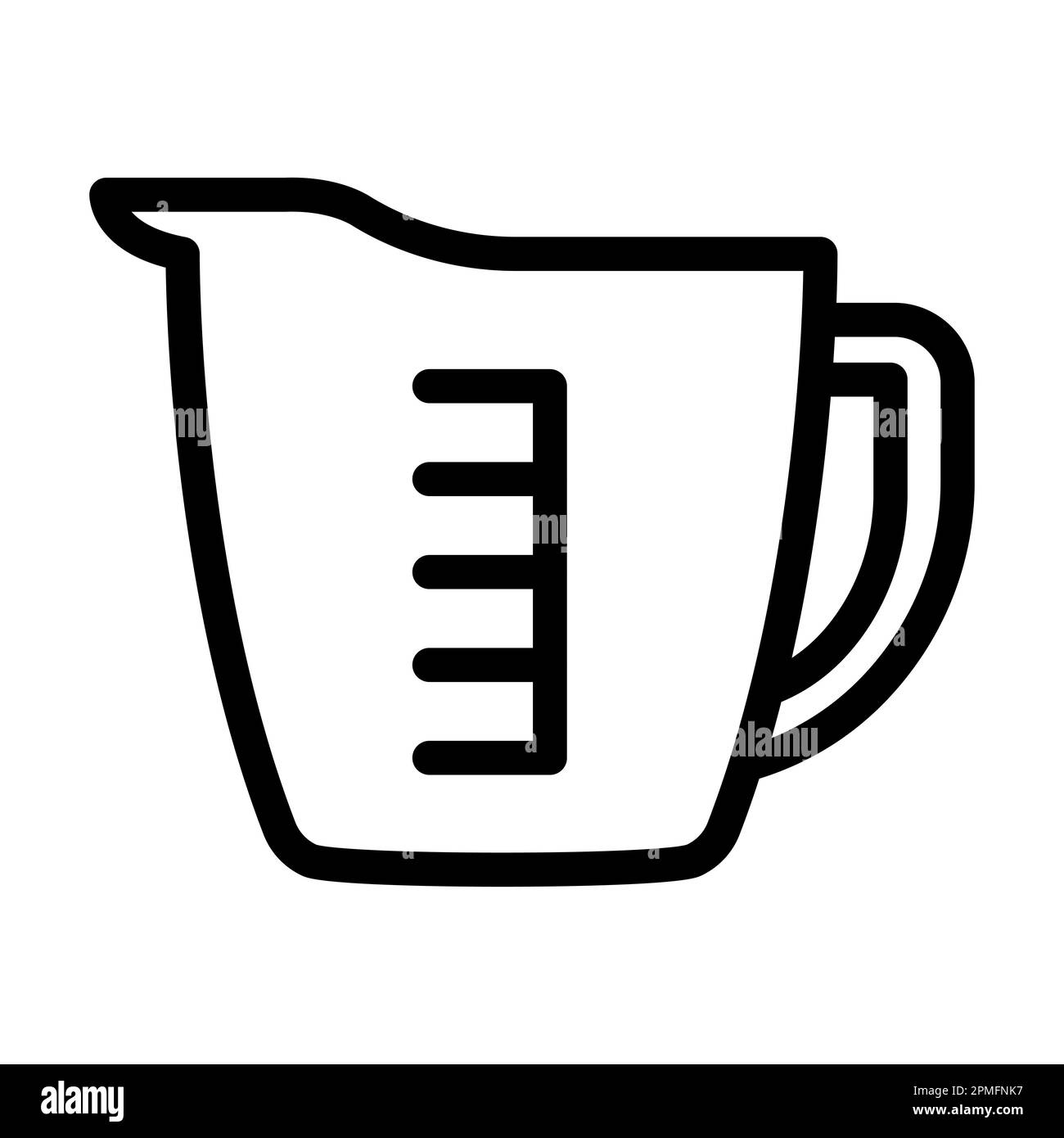 Measuring Cup Vector Thick Line Icon For Personal And Commercial Use ...