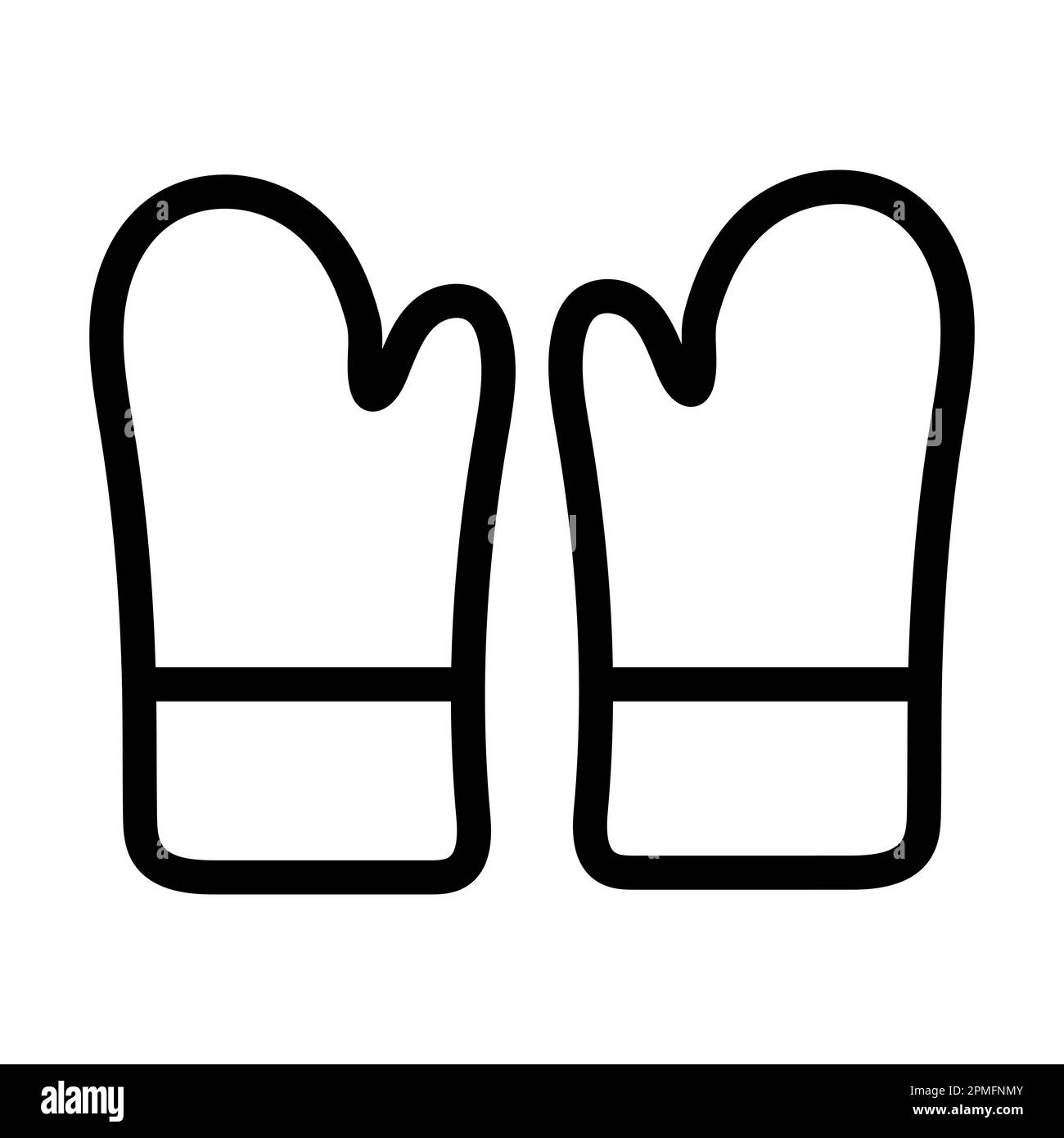 Kitchen Gloves Vector Thick Line Icon For Personal And Commercial Use ...