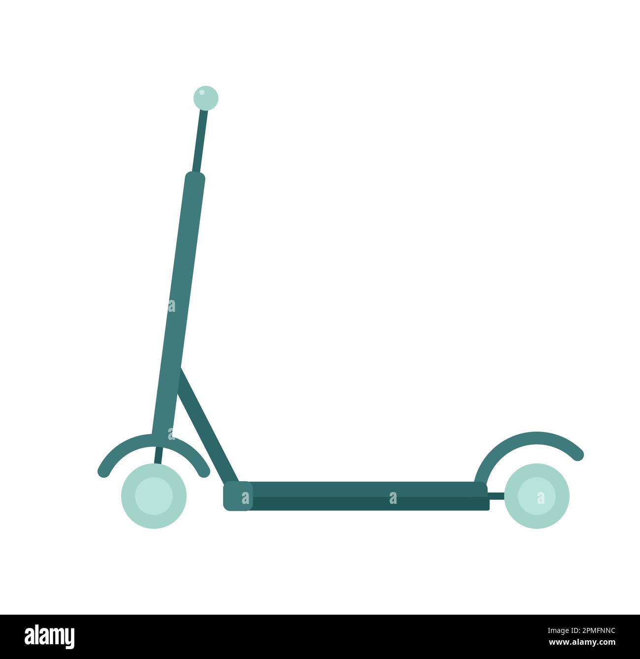 Electric scooter for adults, kids semi flat colour vector object Stock ...