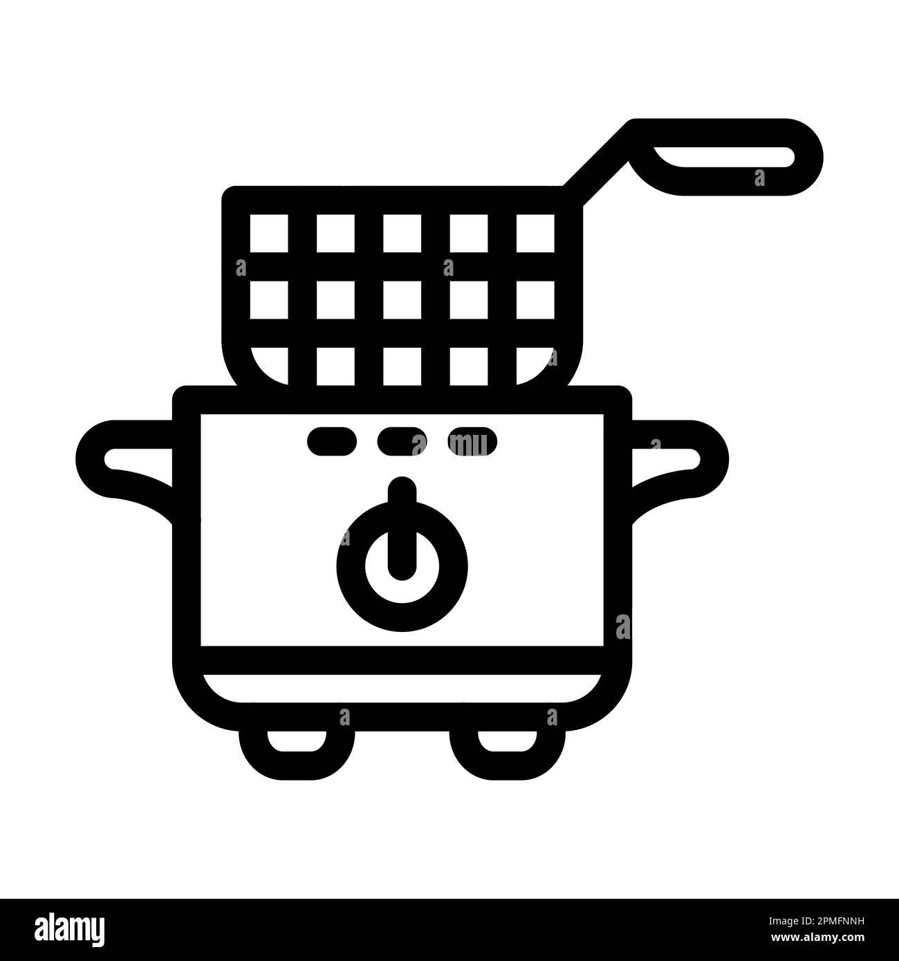 Deep Fryer Vector Thick Line Icon For Personal And Commercial Use Stock ...