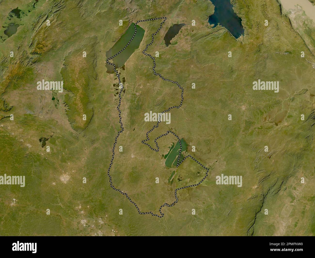 Luapula, province of Zambia. Low resolution satellite map Stock Photo ...