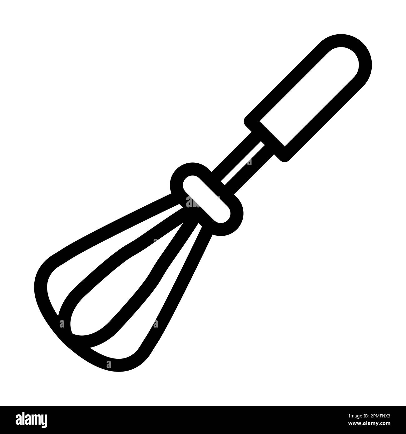 Whisk Vector Thick Line Icon For Personal And Commercial Use Stock ...
