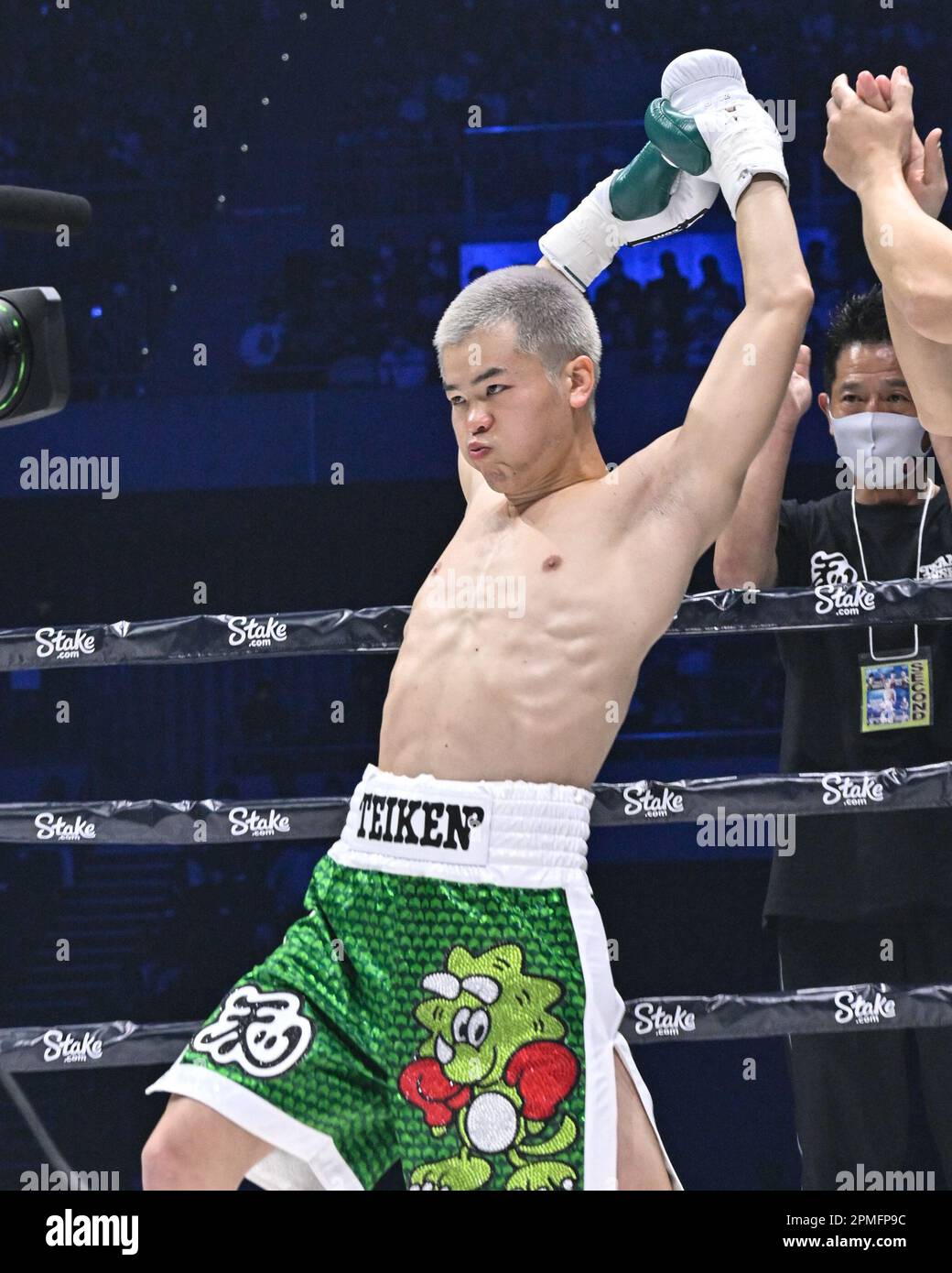 Tenshin Nasukawa before his super-bantamweight boxing bout at Ariake ...