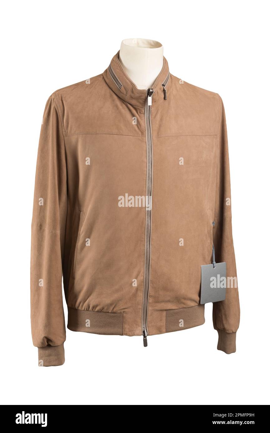 Front view of a man jacket isolated on white background, no people are ...