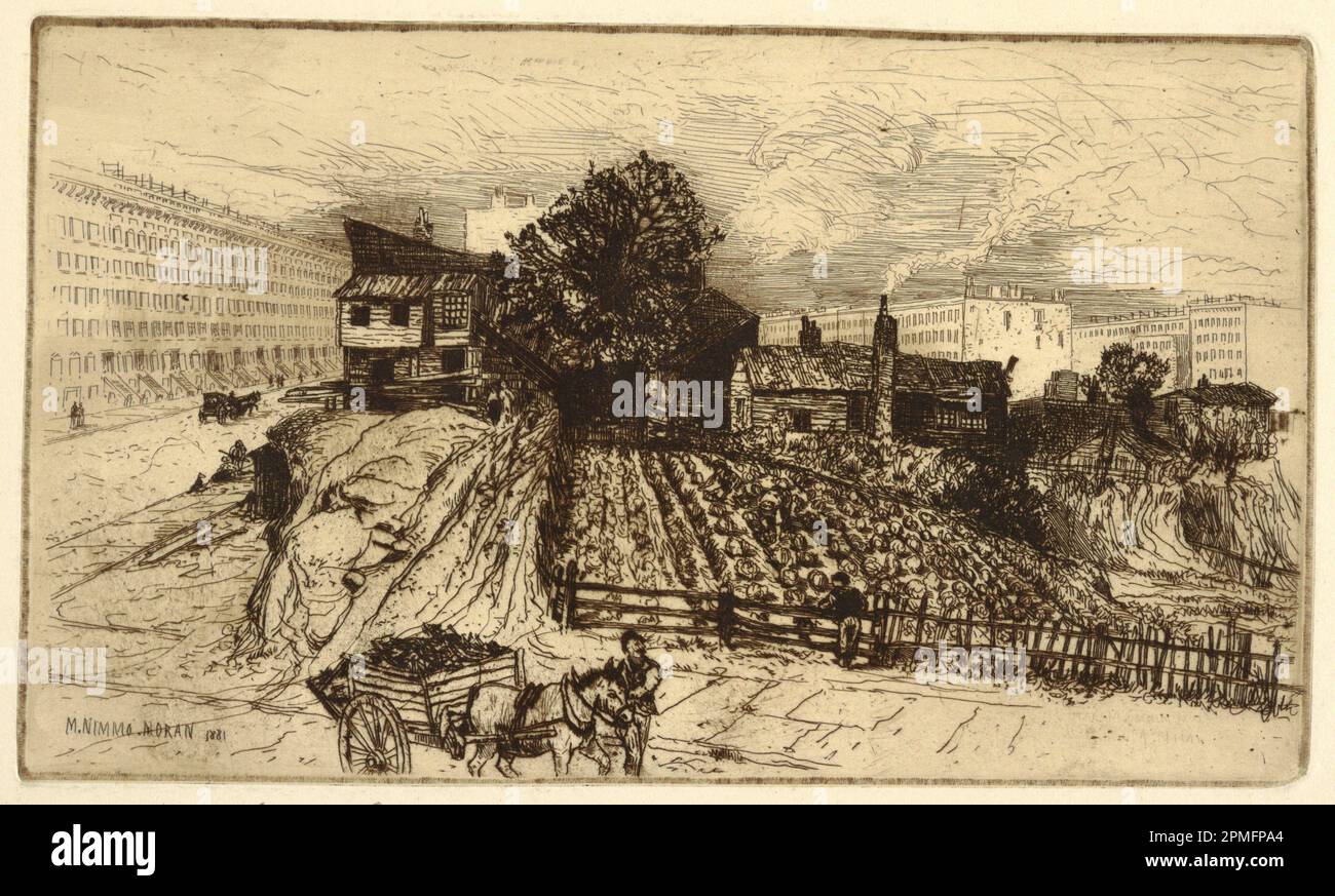 Print, A City Farm, New York; Mary Nimmo Moran (1842 – 1899); USA ...