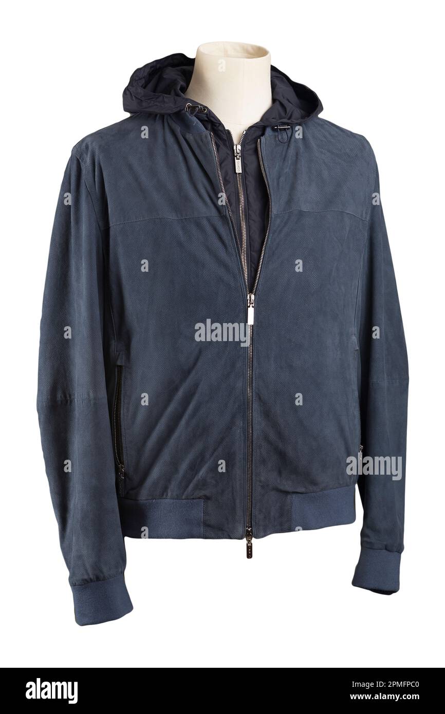 Front view of a man jacket isolated on white background, no people are ...