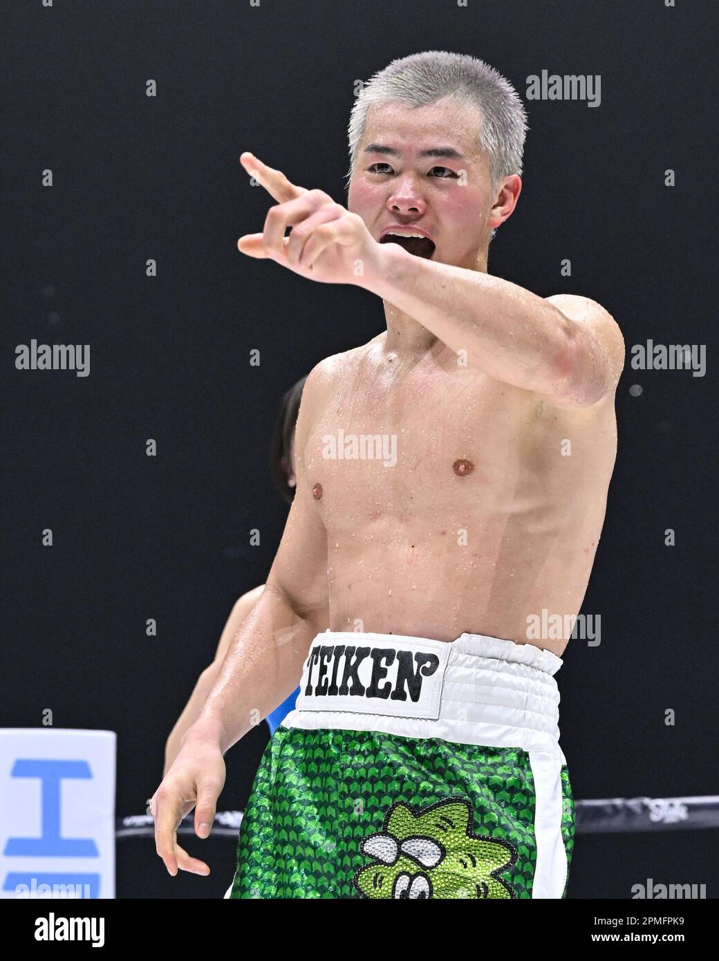 Tenshin Nasukawa won his super-bantamweight boxing bout at Ariake Arena ...