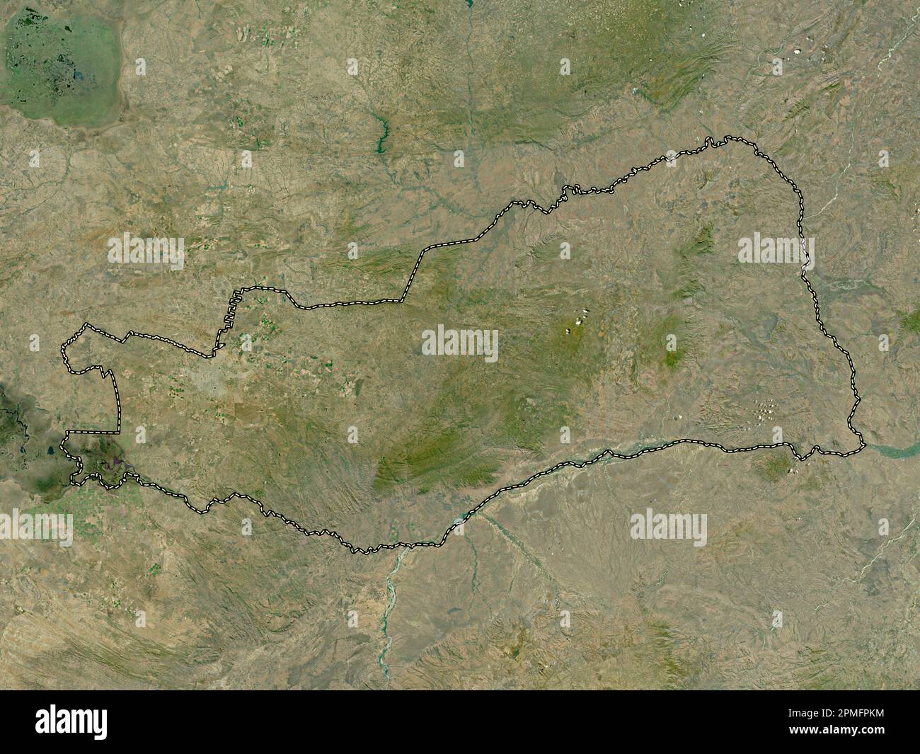 Lusaka, province of Zambia. High resolution satellite map Stock Photo ...