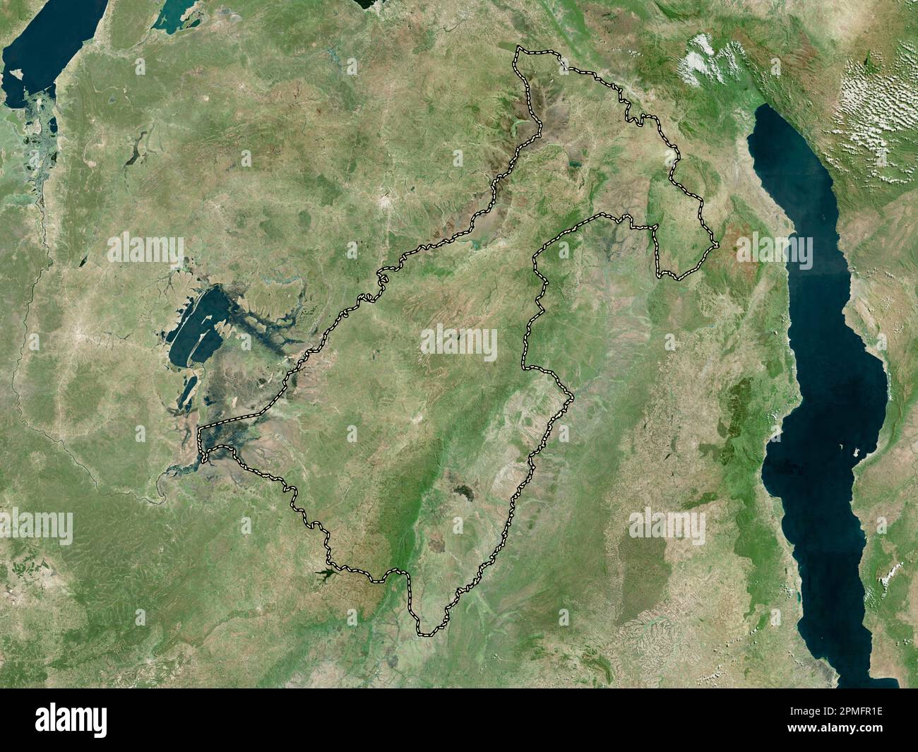 Muchinga, province of Zambia. High resolution satellite map Stock Photo ...
