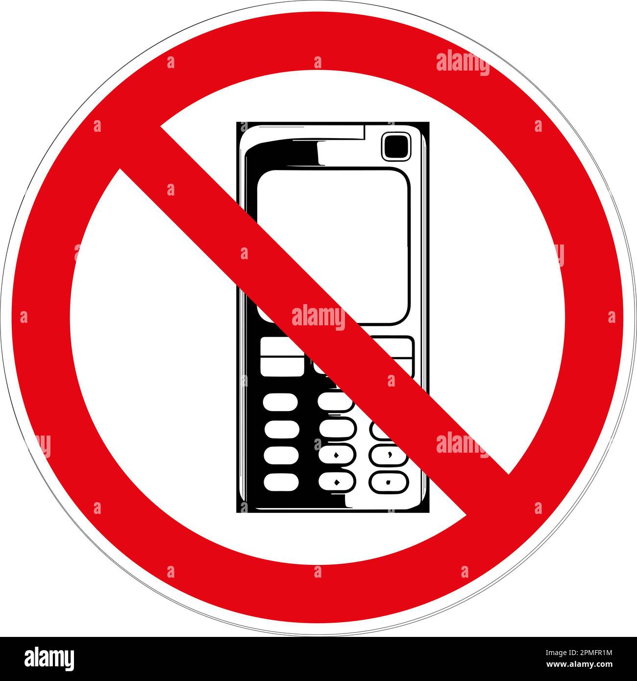 Sign circled and crossed out in red: No Calling Stock Photo - Alamy