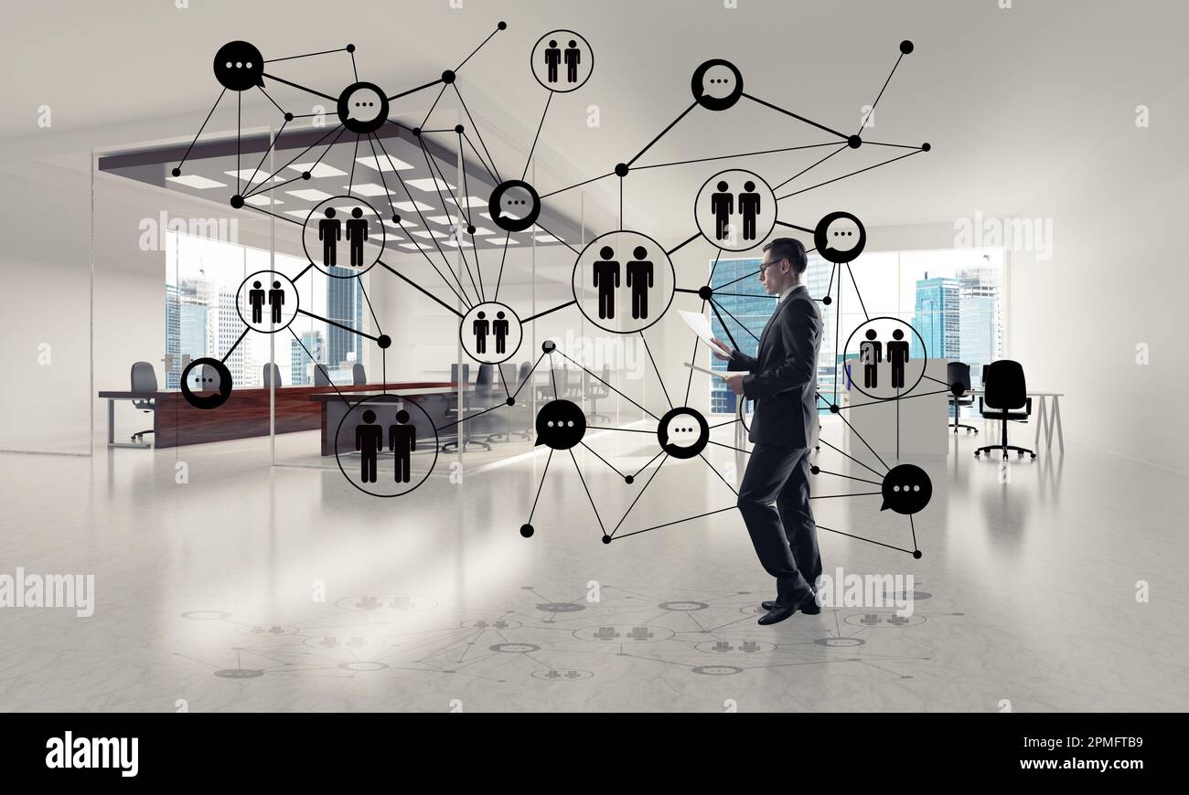Networking and social communication concept as effective point for ...