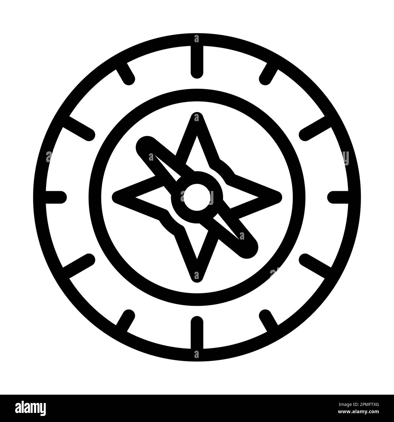 Compass Vector Thick Line Icon For Personal And Commercial Use Stock Photo - Alamy