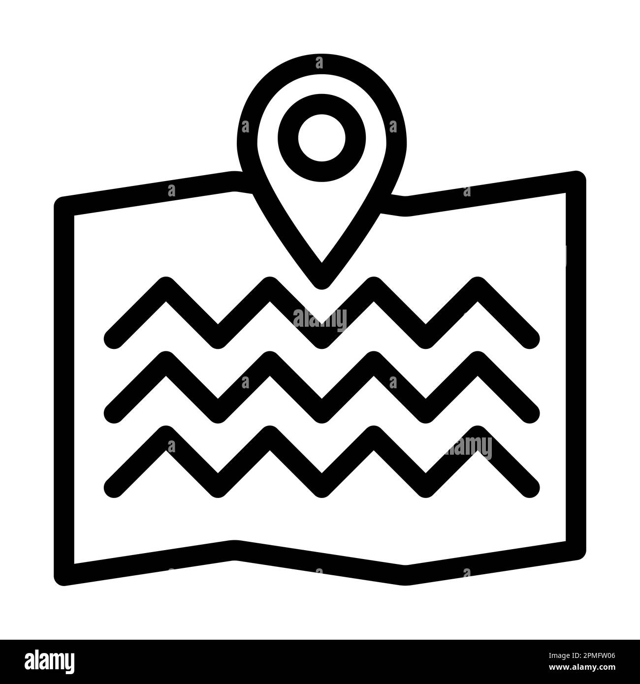 Map Vector Thick Line Icon For Personal And Commercial Use Stock Photo - Alamy