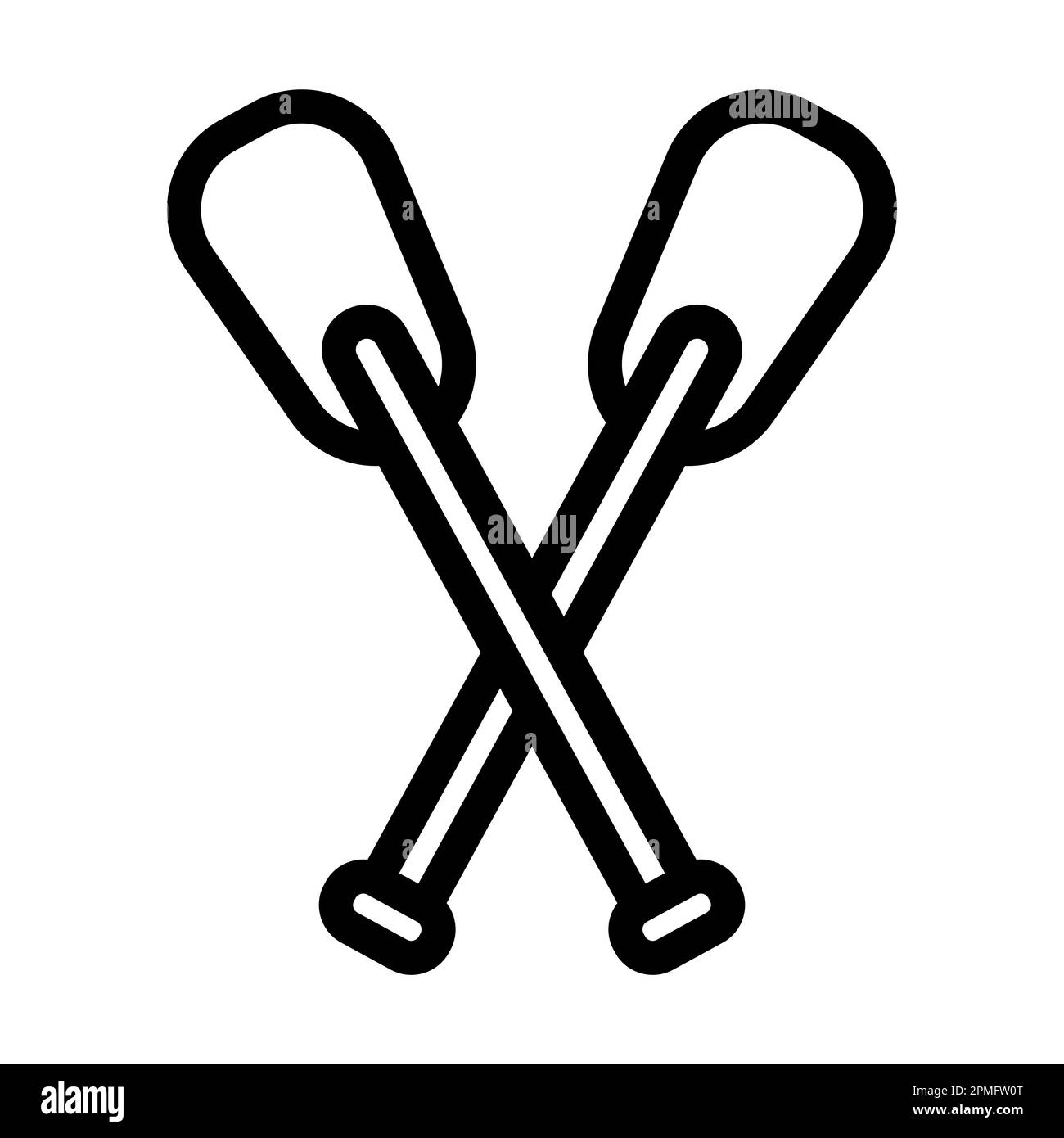 Paddles Vector Thick Line Icon For Personal And Commercial Use Stock ...