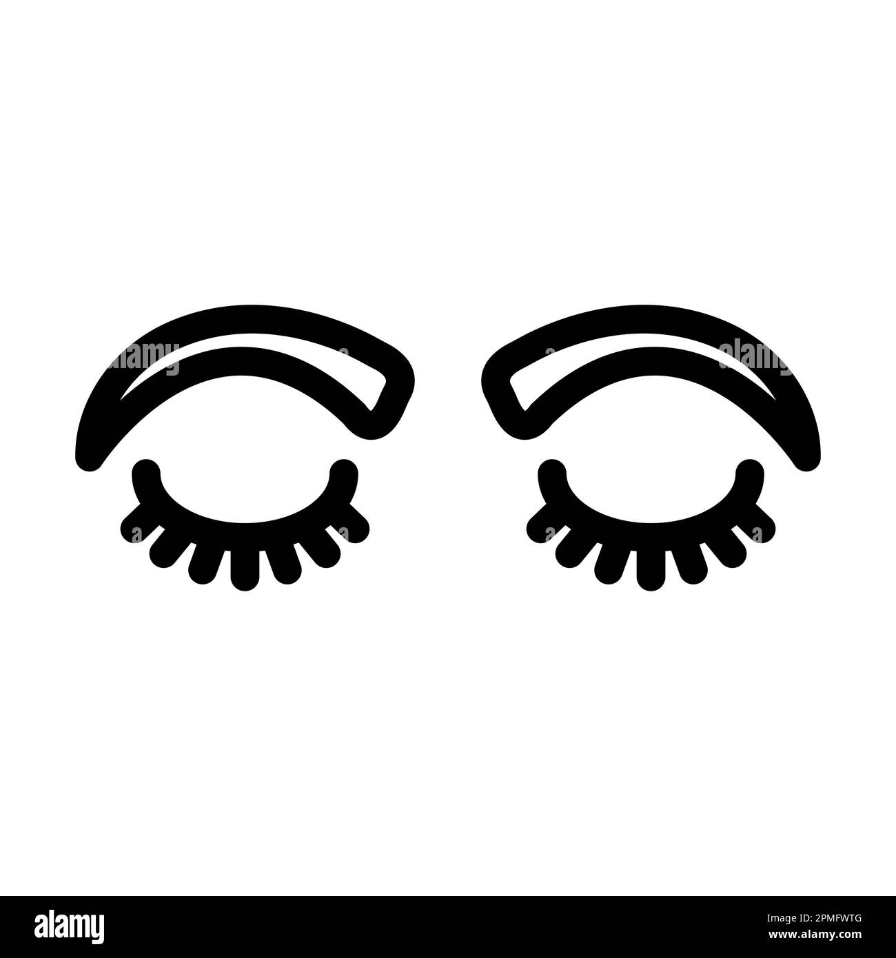 Eyebrow Vector Thick Line Icon For Personal And Commercial Use Stock ...
