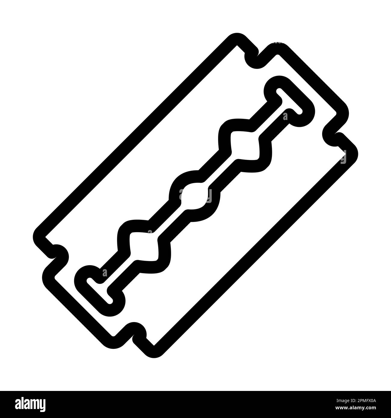 Razor Blade Vector Thick Line Icon For Personal And Commercial Use ...