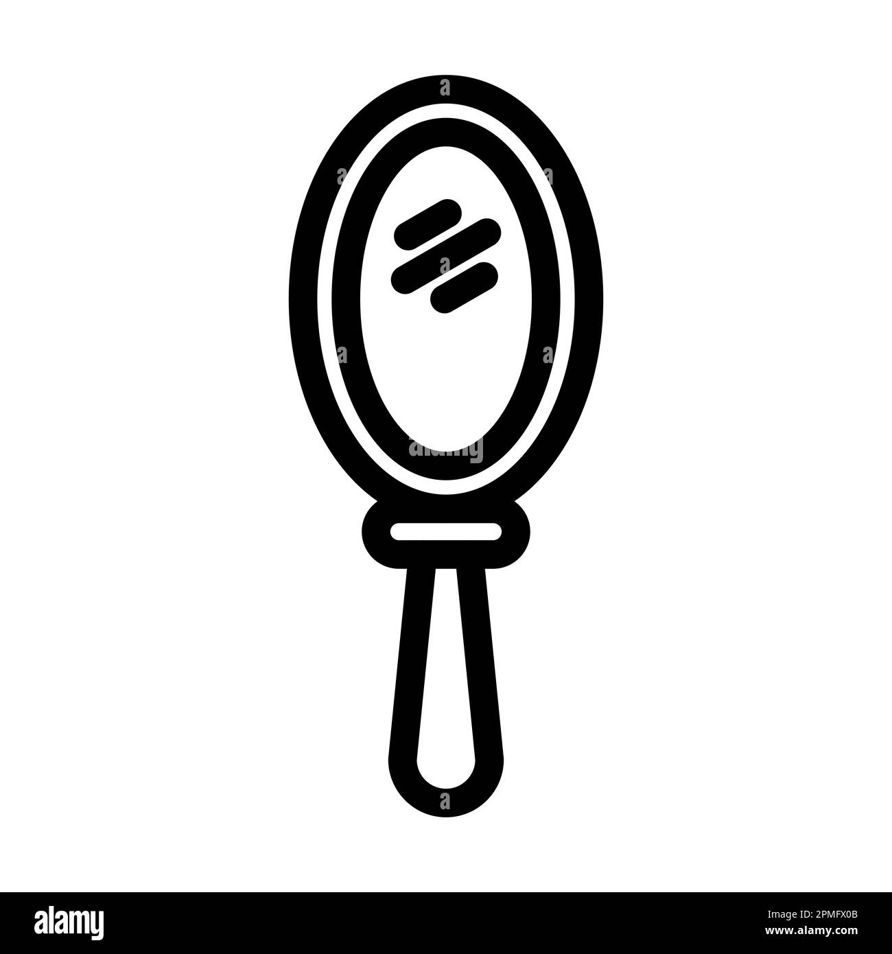 Hand Mirror Vector Thick Line Icon For Personal And Commercial Use ...