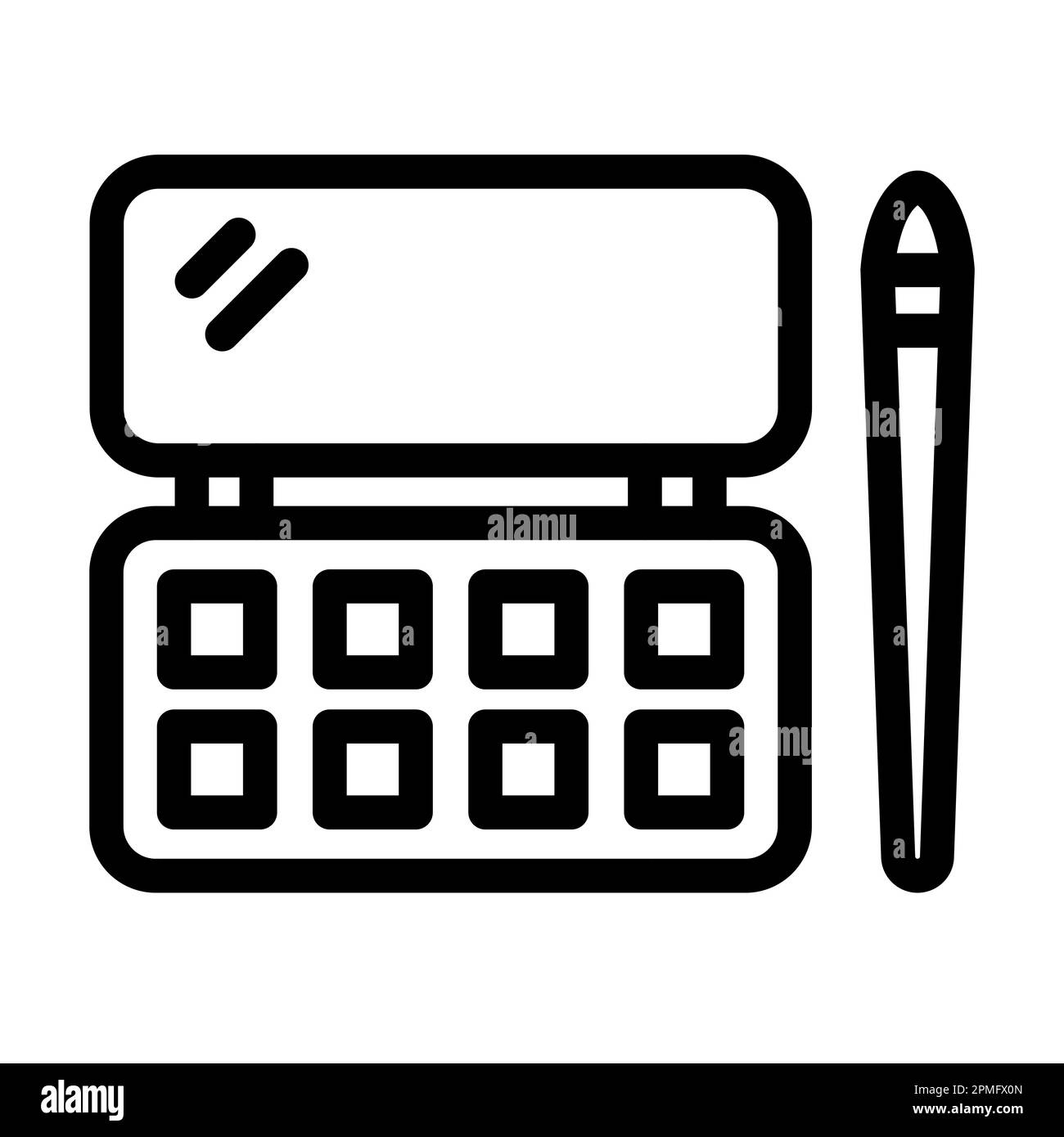 Makeup Kit Vector Thick Line Icon For Personal And Commercial Use Stock ...