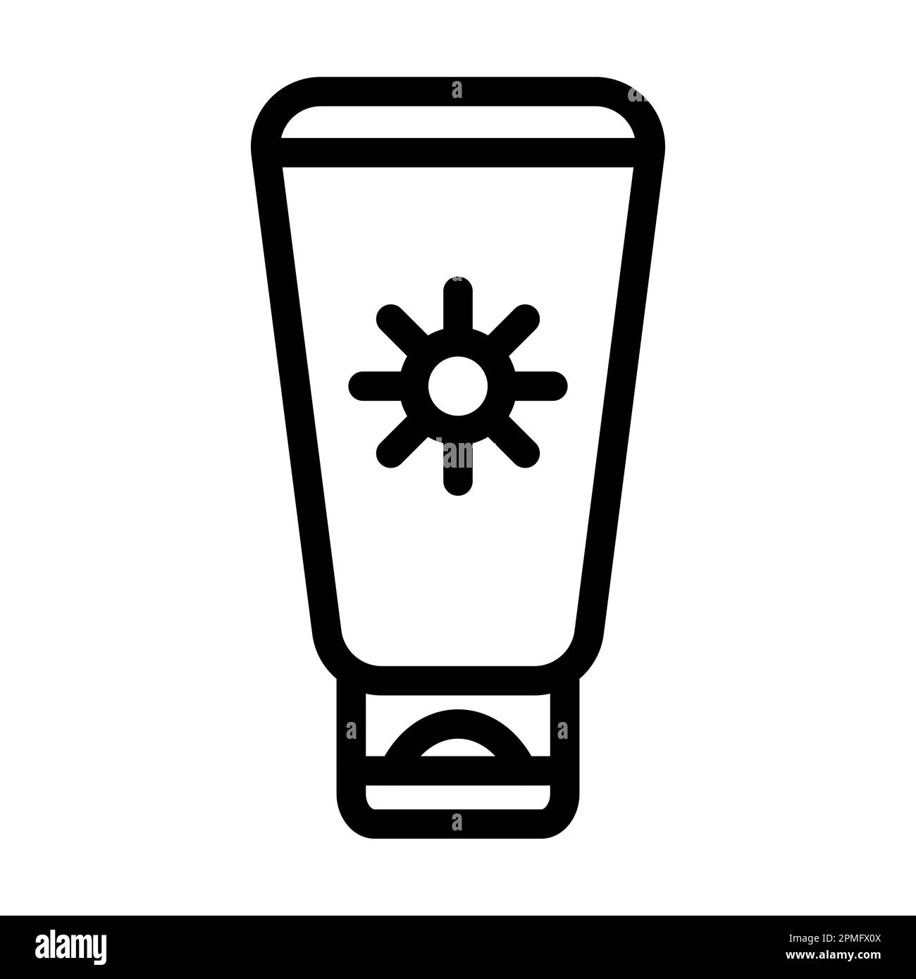 Sun Cream Vector Thick Line Icon For Personal And Commercial Use Stock ...