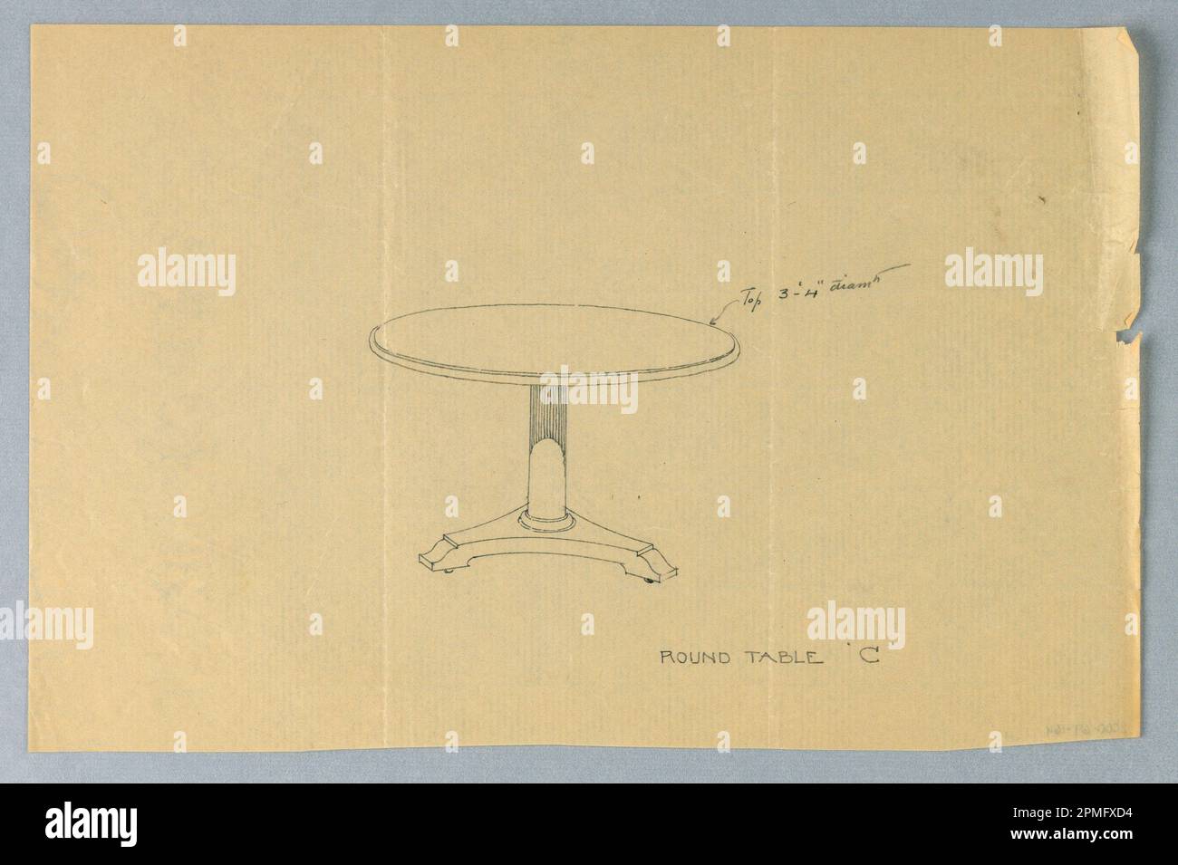 Drawing, Design for Round Table "C"; Designed by A.N. Davenport Co ...