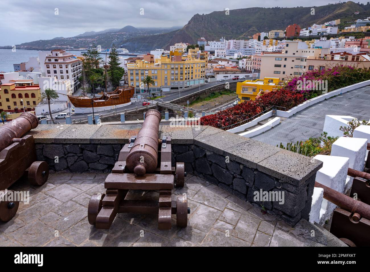 Traditional architecture at Santa Cruz - capital city of the island La ...