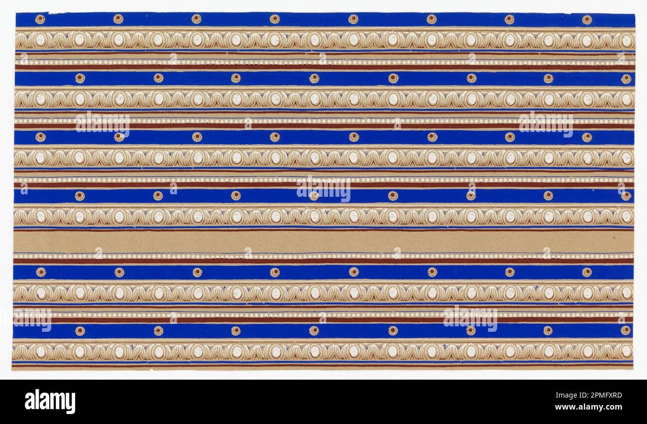 Border (France); block-printed on paper; 60.5 x 34.5 cm (23 13/16 x 13 ...