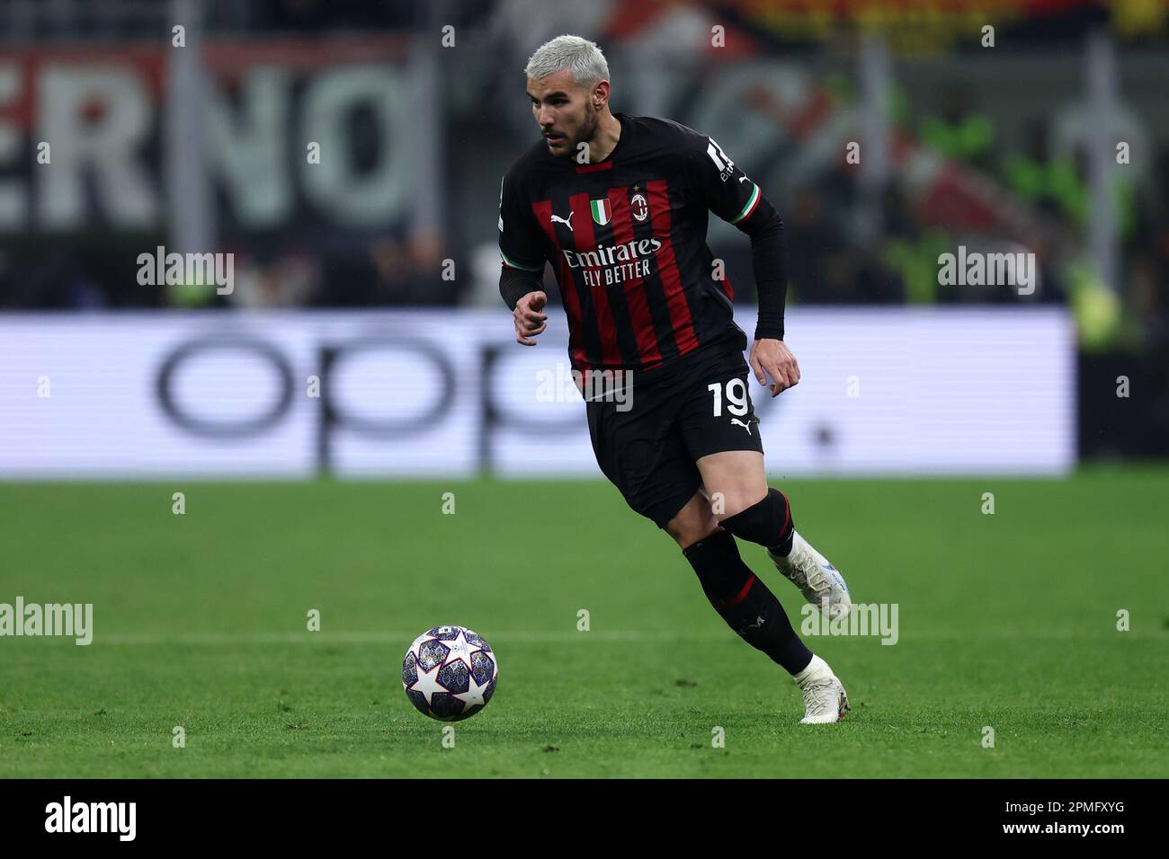 Milano, Italy. 12th Apr, 2023. Theo Hernandez of Ac Milan in action ...