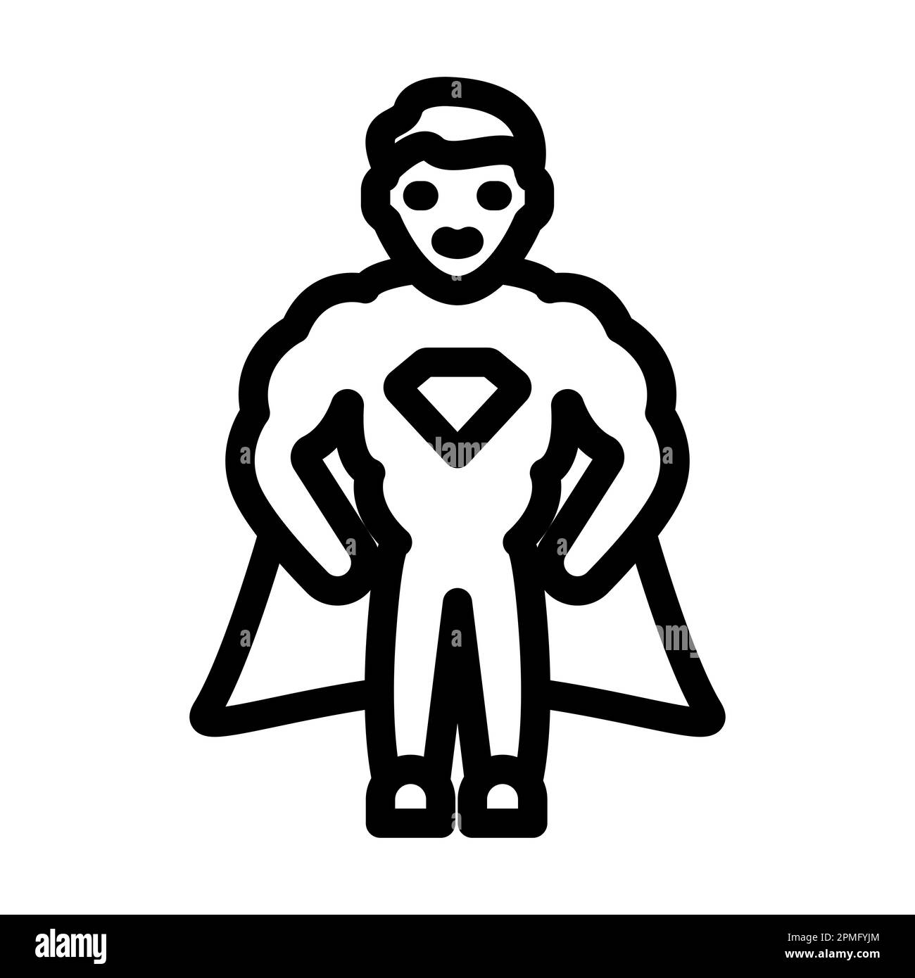 Hero Vector Thick Line Icon For Personal And Commercial Use Stock Photo ...