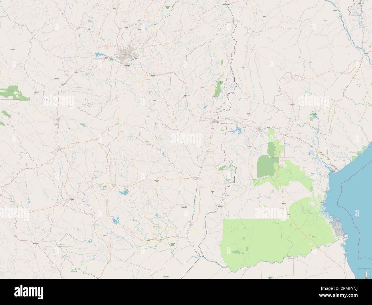 Manicaland, province of Zimbabwe. Open Street Map Stock Photo - Alamy