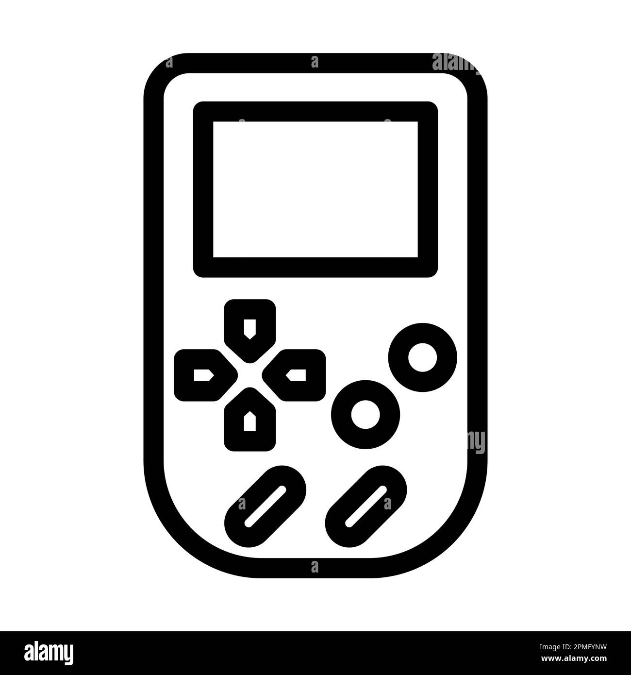 Gameboy Vector Thick Line Icon For Personal And Commercial Use Stock ...