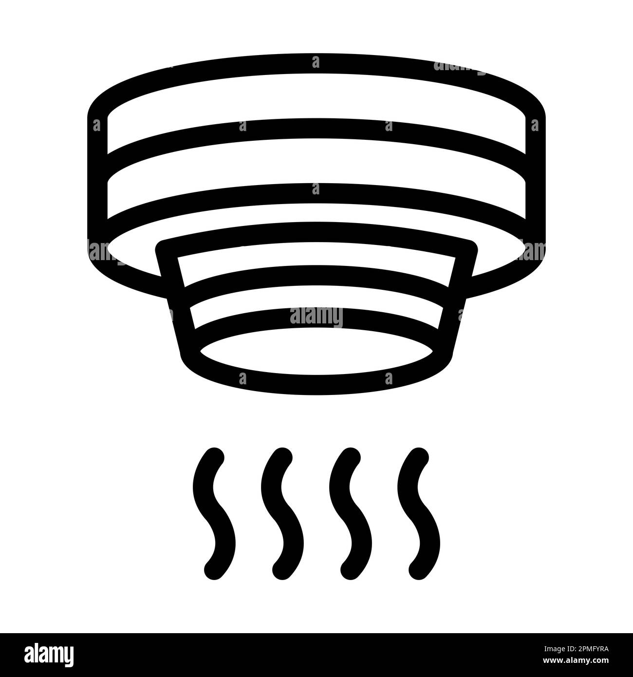 Smoke Detector Vector Thick Line Icon For Personal And Commercial Use Stock Photo - Alamy
