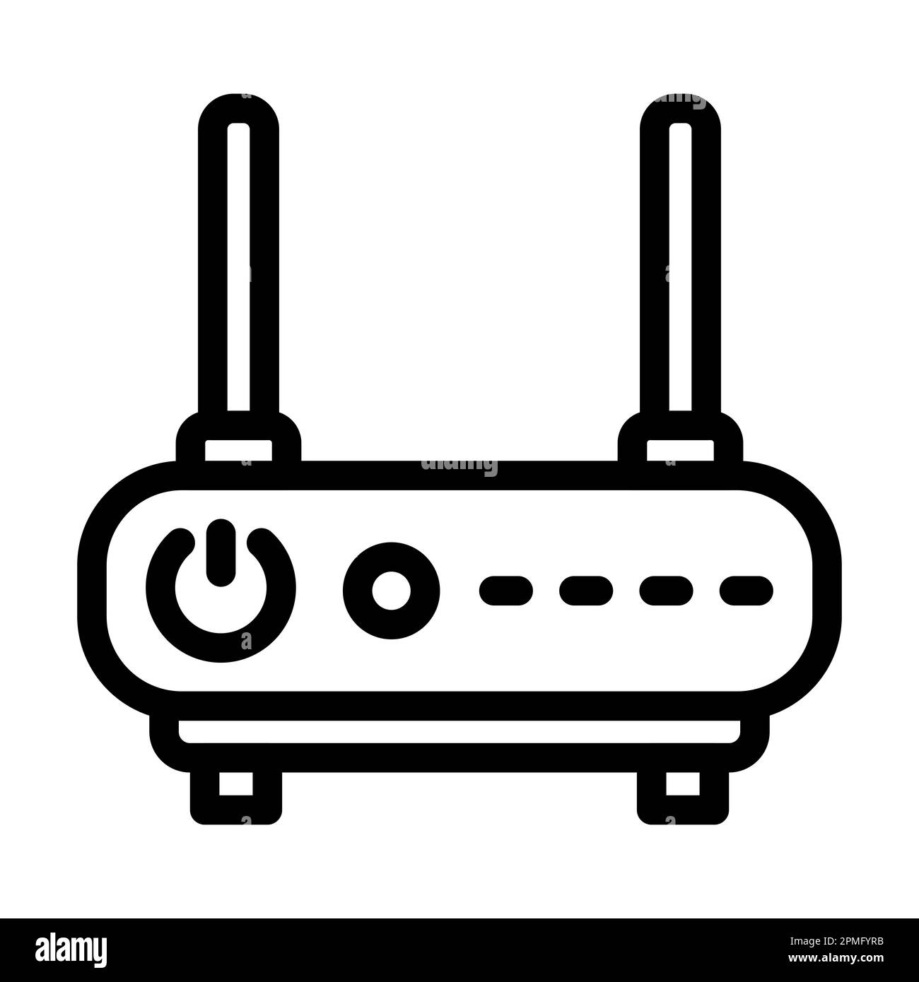 Wifi Router Vector Thick Line Icon For Personal And Commercial Use ...