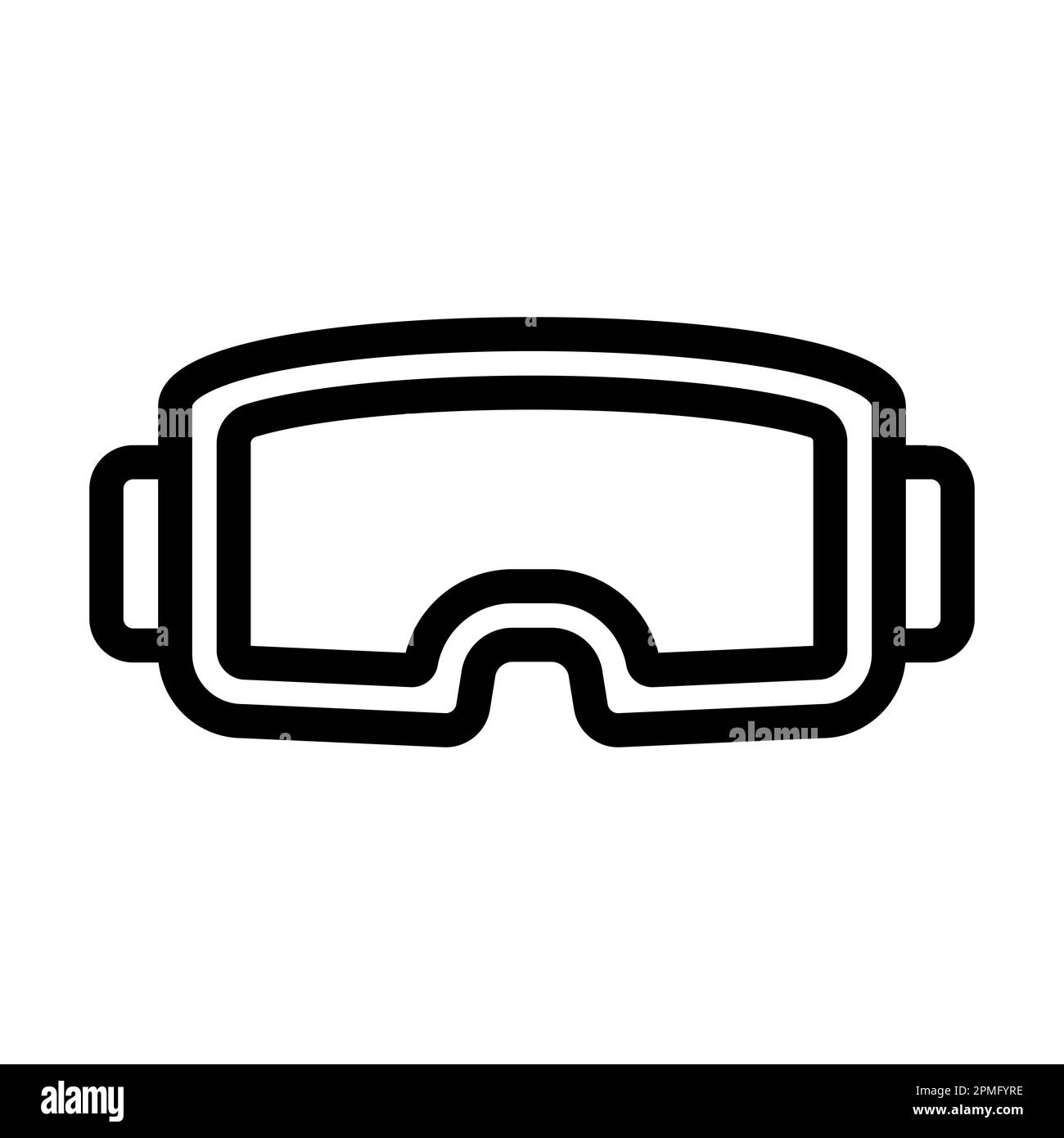 Vr Glasses Vector Thick Line Icon For Personal And Commercial Use Stock ...
