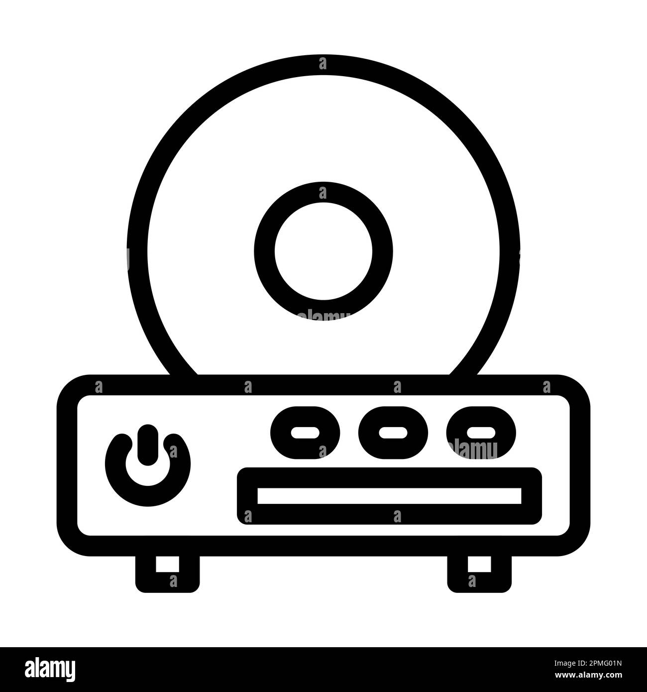Cd Player Vector Thick Line Icon For Personal And Commercial Use Stock
