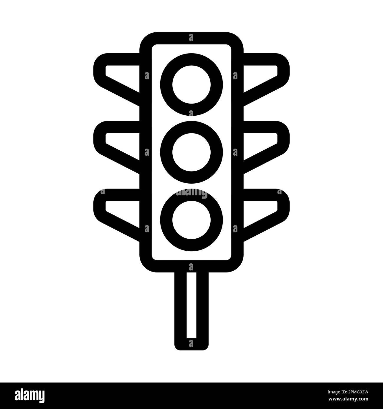 Traffic Control Vector Thick Line Icon For Personal And Commercial Use Stock Photo - Alamy