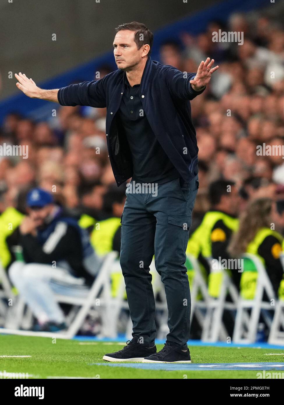 Madrid, Spain. 12/04/2023, Chelsea FC Frank Lampard during the UEFA ...