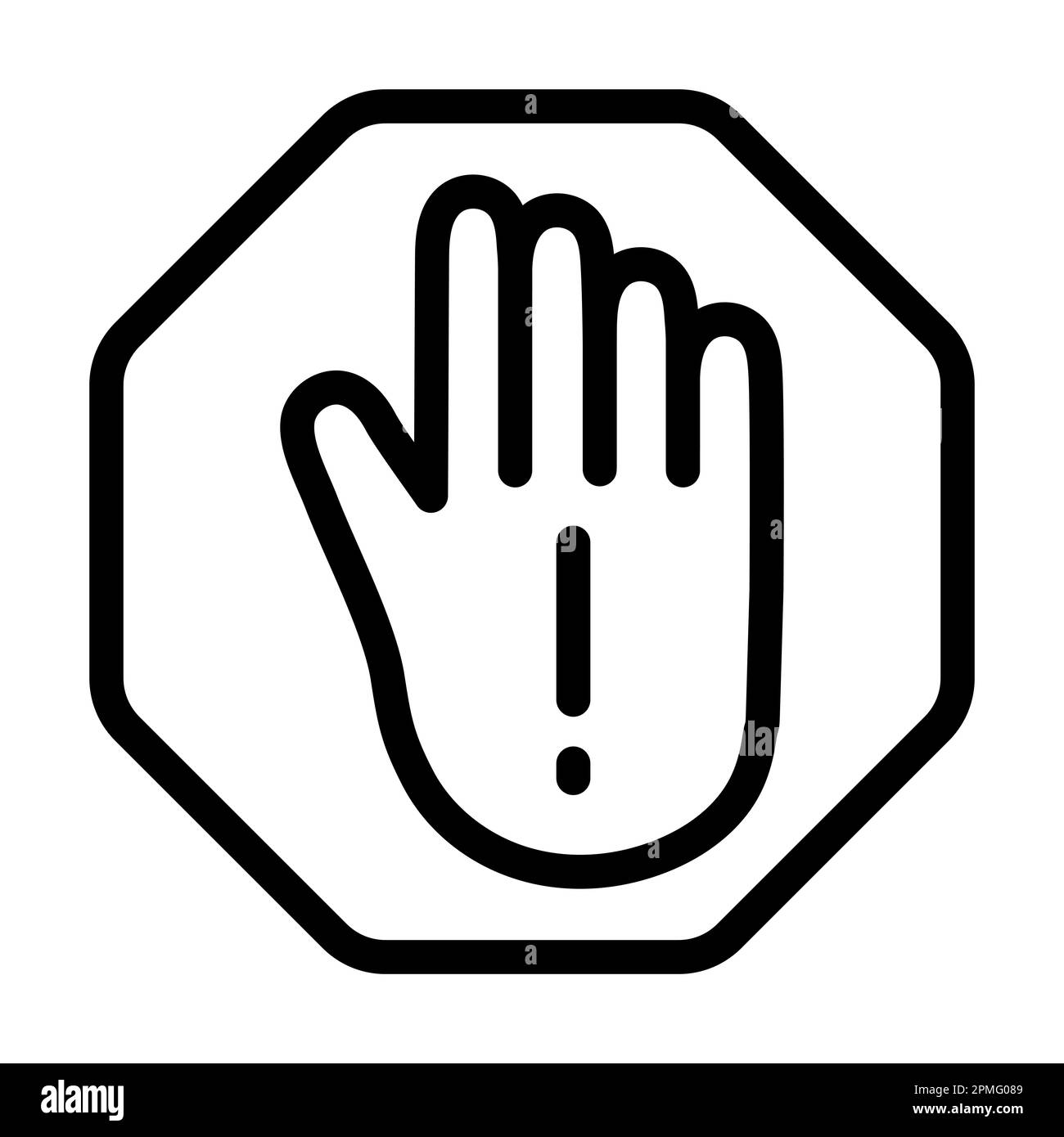 Prevention Vector Thick Line Icon For Personal And Commercial Use Stock