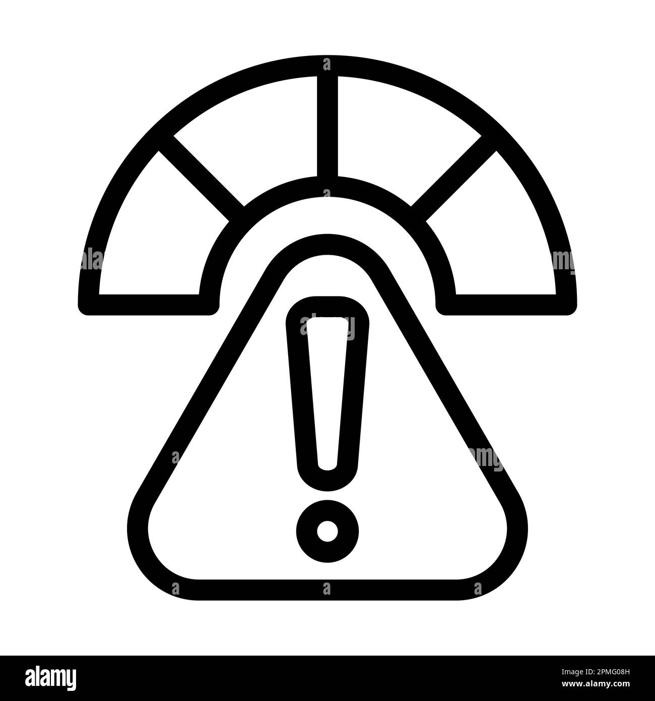 Acceptable Risk Vector Thick Line Icon For Personal And Commercial Use Stock Photo - Alamy