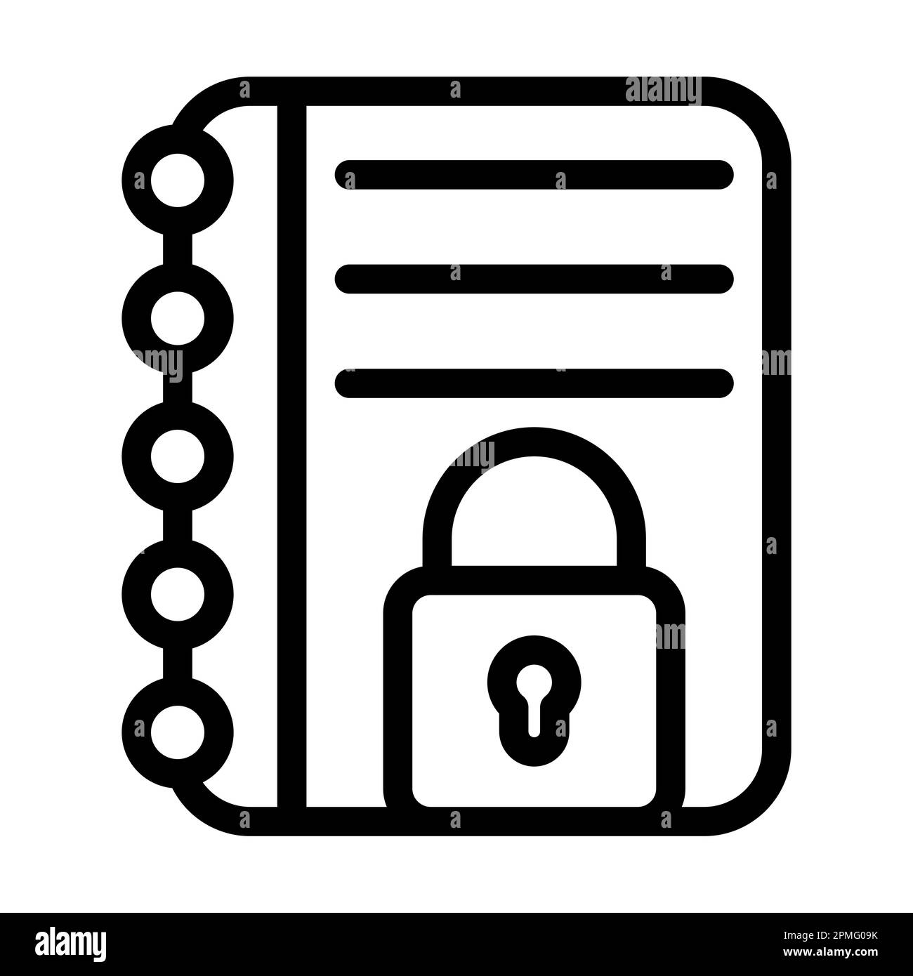 Confidential Vector Thick Line Icon For Personal And Commercial Use ...