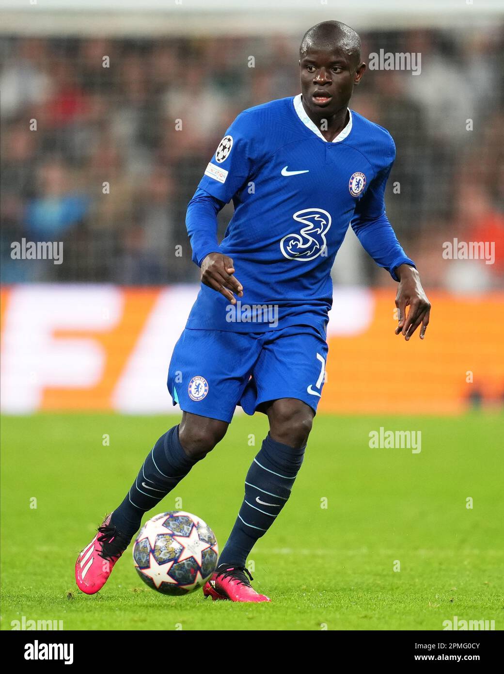Madrid, Spain. 12/04/2023, Ngolo Kante of Chelsea FC during the UEFA ...