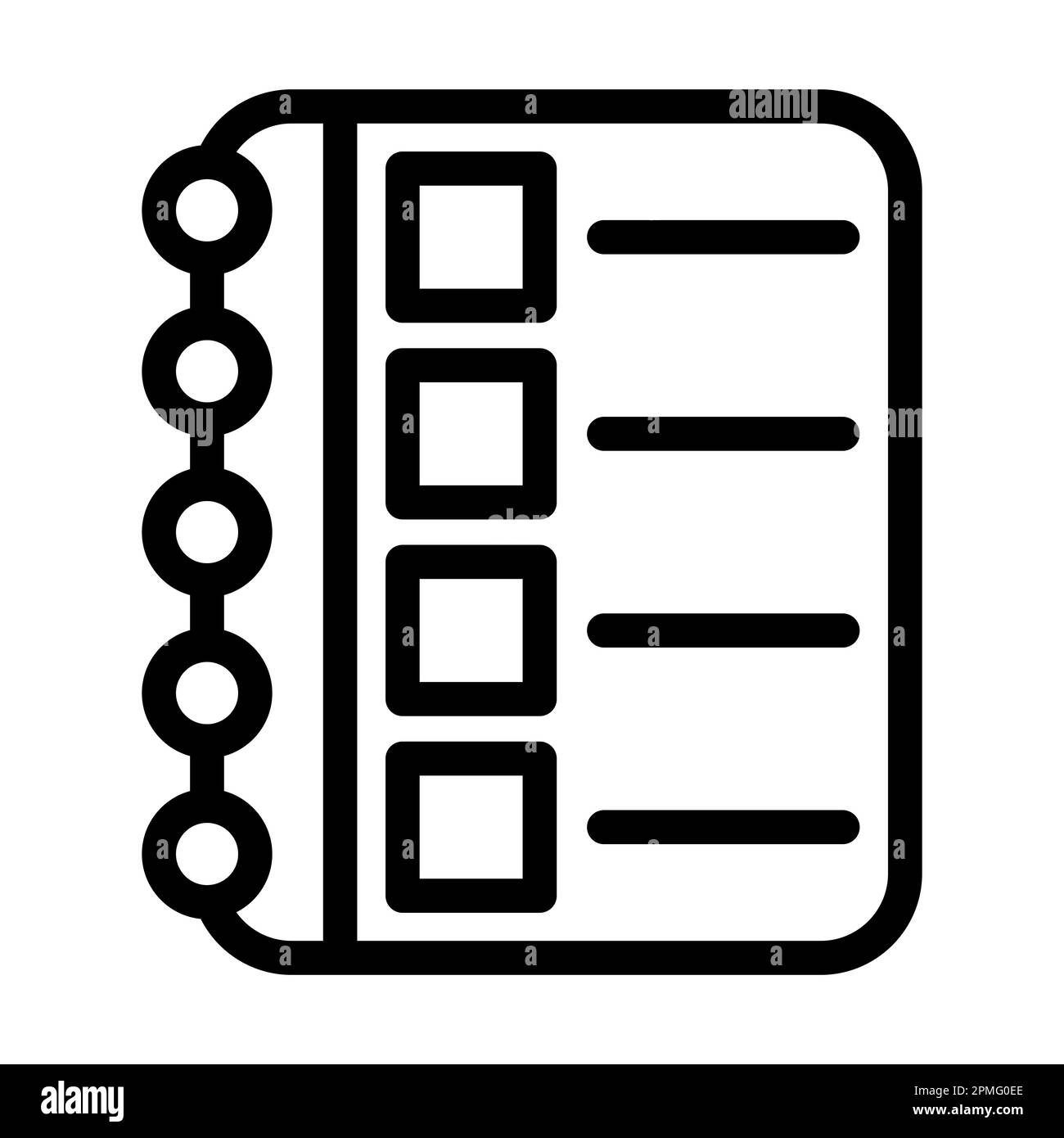 To Do List Vector Thick Line Icon For Personal And Commercial Use Stock ...