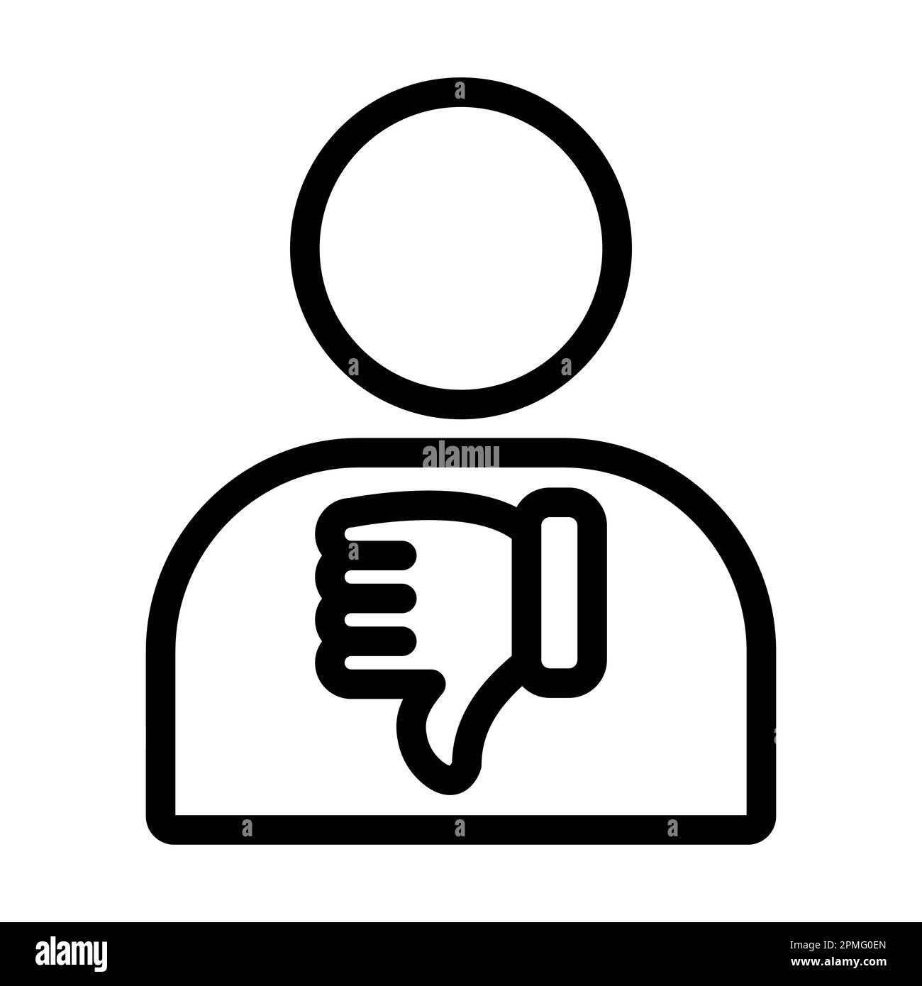 Reputation Loss Vector Thick Line Icon For Personal And Commercial Use ...