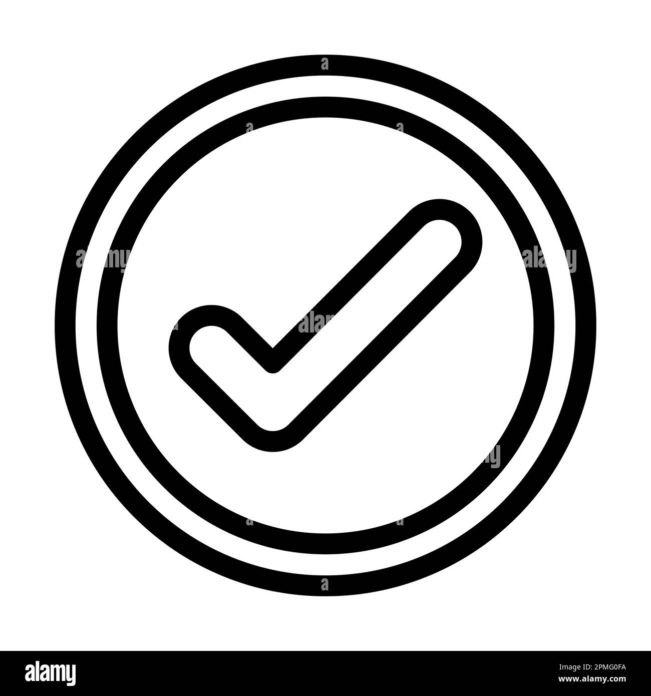 Check Vector Thick Line Icon For Personal And Commercial Use Stock ...