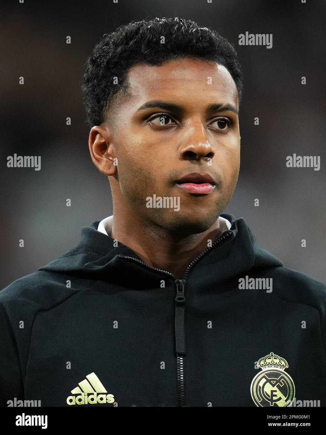 Madrid, Spain. 12/04/2023, Rodrygo Goes of Real Madrid during the UEFA ...