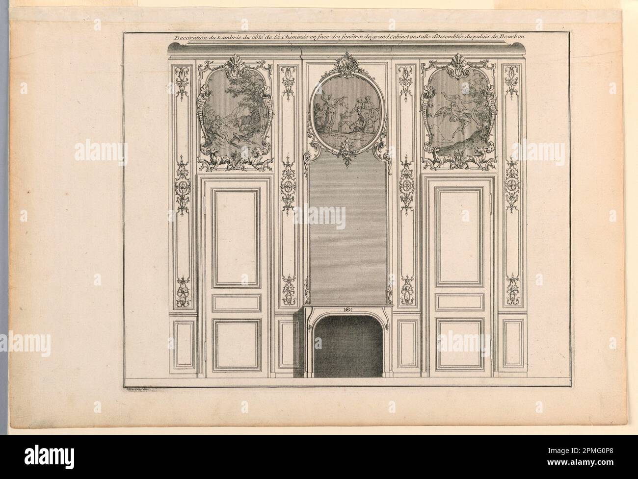 Print, Panelling of the Assembly Room in Palais Bourbon; Designed by ...