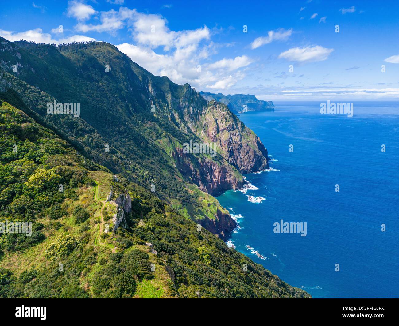 Madeira. Boca do Risco Aerial View. Steep Cliffs over the Atlantic ...
