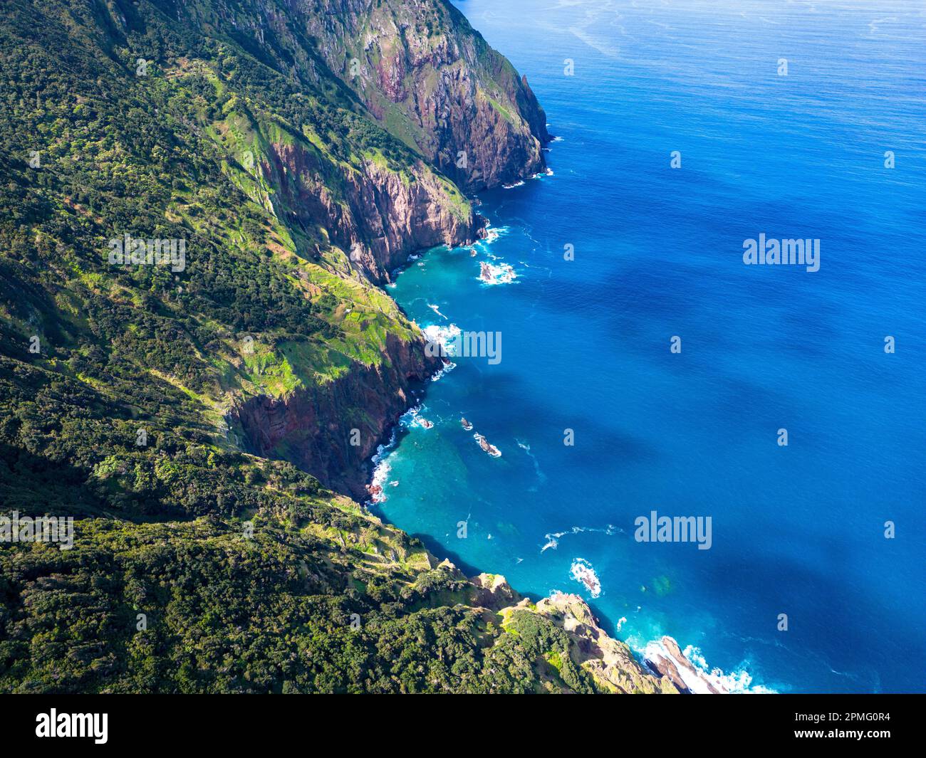 Madeira. Boca do Risco Aerial View. Steep Cliffs over the Atlantic ...