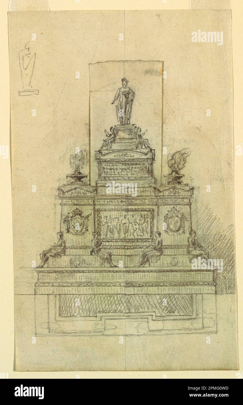Drawing, Design for a Monument; Designed by Giuseppe Barberi (Italian ...