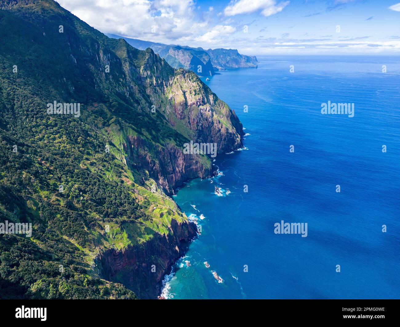 Madeira. Boca do Risco Aerial View. Steep Cliffs over the Atlantic ...